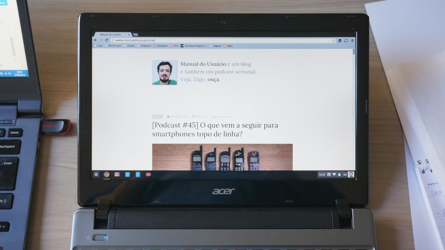 Primeiras impressões do C710, o Chromebook da Acer ⁄ Manual do Usuário