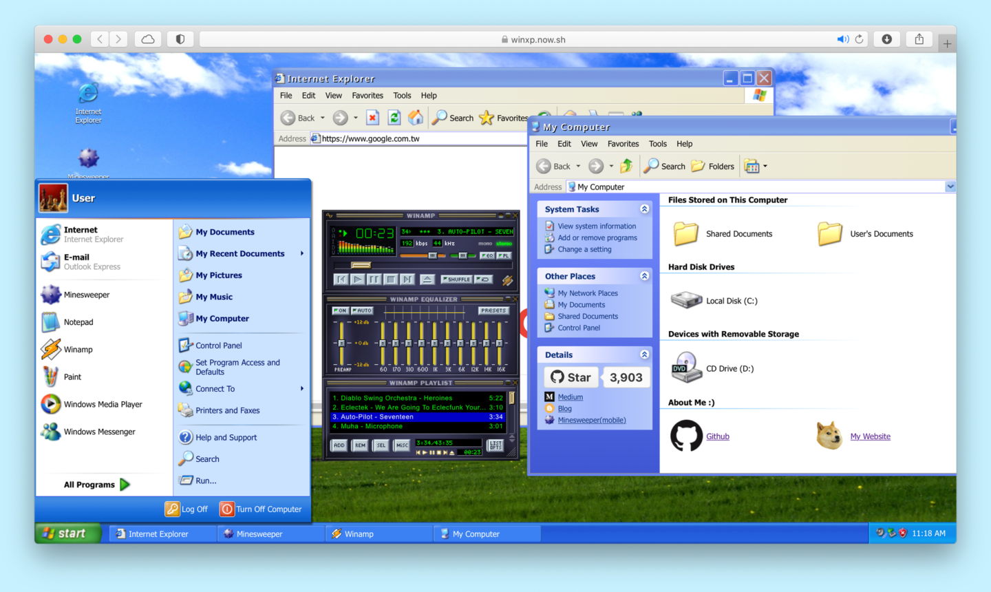 Windows XP no navegador ⁄ Manual do Usuário